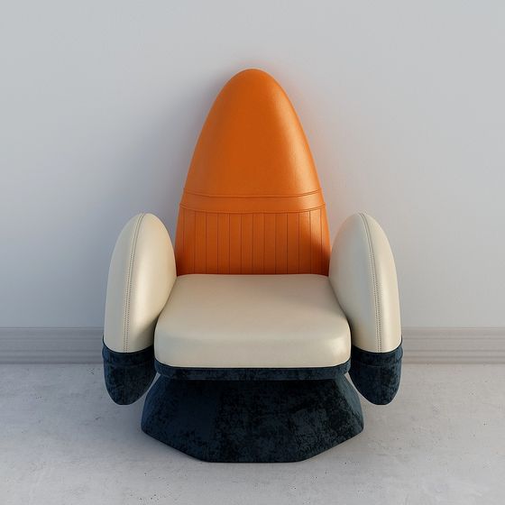 Rocket Chair 3D model – Retro-Futuristic Design