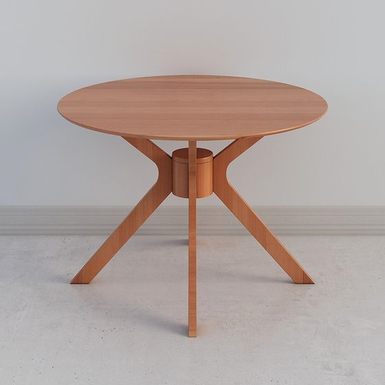 Unique Low-Poly Round Table 3D Model