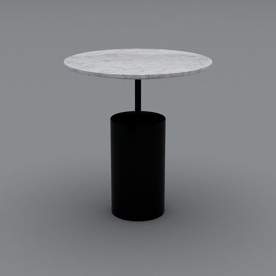 Modern Low-Polygon Round Table 3D model
