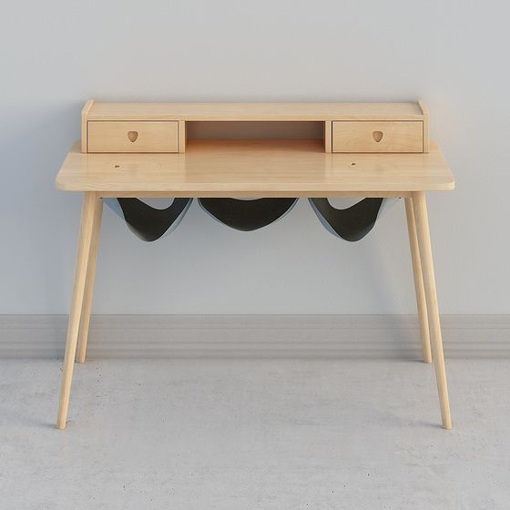 Stylish Nordic Desk 3D model for Creative Spaces