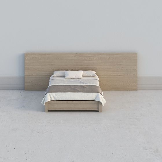 Modern Minimalist 3D Bed Frame Model
