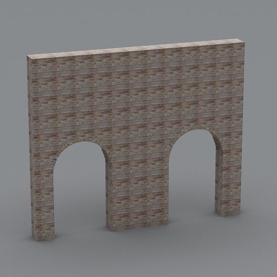 Charming Double Arch Door 3D model