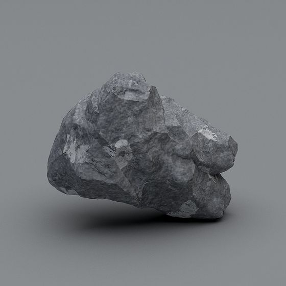 Realistic Low-Poly Boulder 3D model