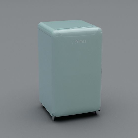Stylish Mini Fridge 3D model for Creative Projects