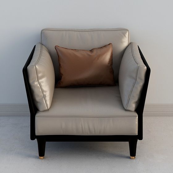 Refined Sofa Chair 3D model for Contemporary Spaces