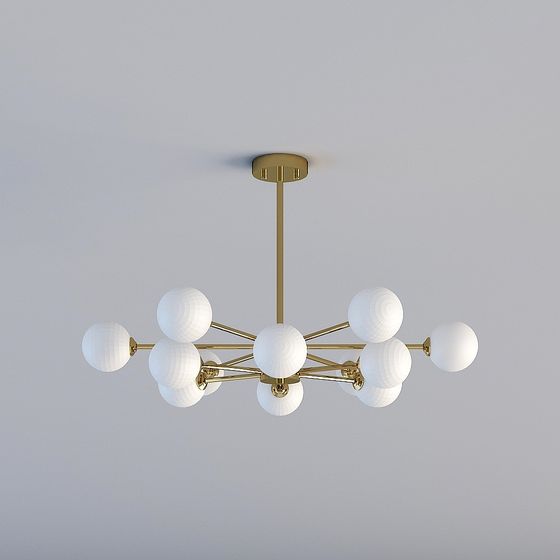 Elegant Sputnik Chandelier 3D model for Modern Interiors