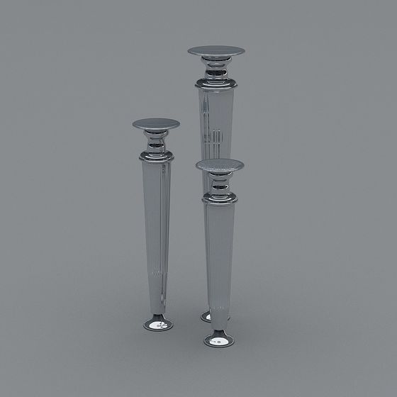 Elegant Low-Poly Candle Holder 3D model