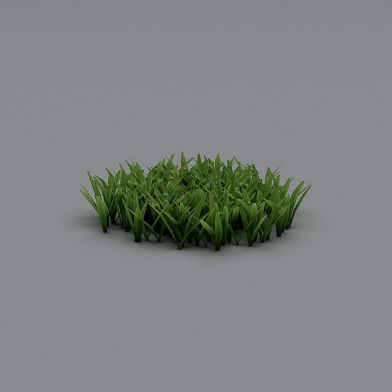 Lush Grassland 3D Model – Vibrant Low-Poly Grass