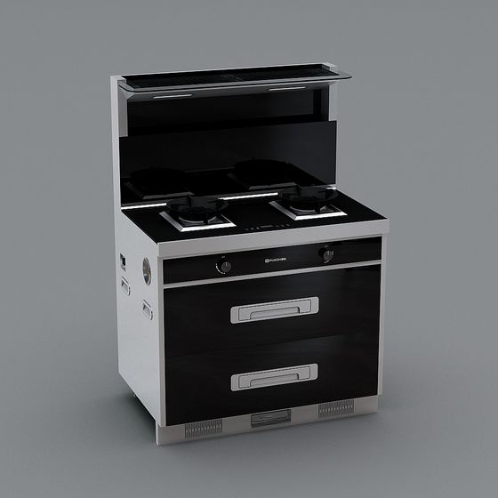 Modern Gas Stove 3D model for Kitchen Design