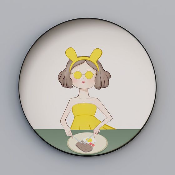 Charming Low-Poly Girl 3D Model