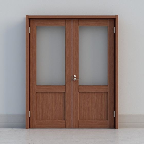 Modern Minimalist Double Door 3D model
