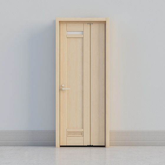 Modern Minimalist Low-Poly High-Detail Door 3D model