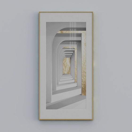 Time Tunnel 3D Model – Low Poly Abstract Design