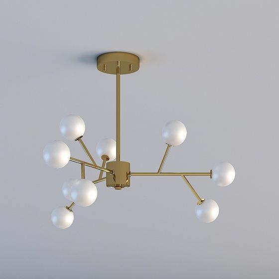 Sputnik Chandelier 3D model for Modern Interiors