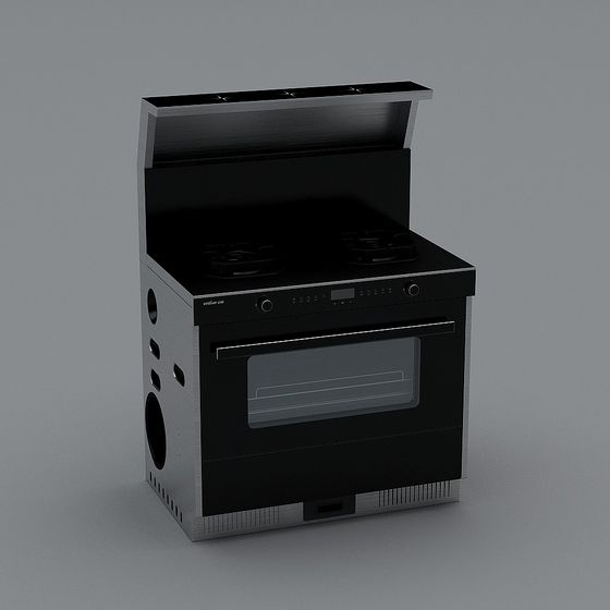 Modern Integrated Stove 3D model