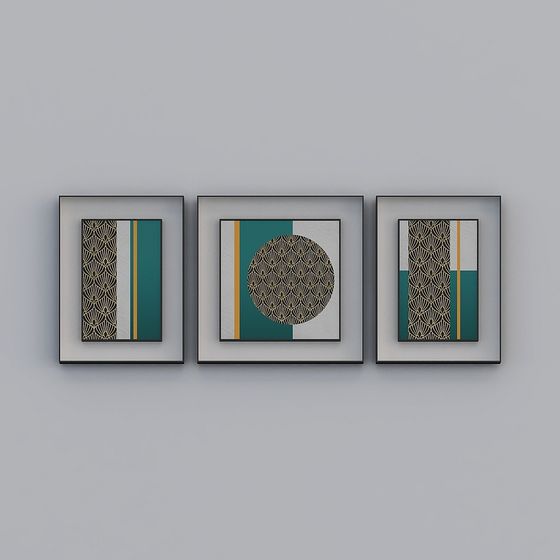 Abstract Frame 3D model for Artistic Spaces