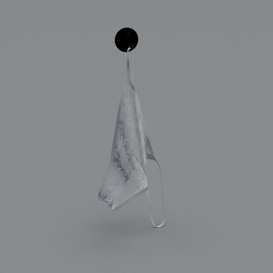 Hanging Mask 3D Model – Low-Poly Gray Mask Design