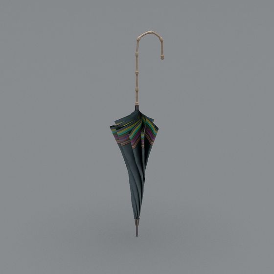 Colorful Low-Poly Umbrella 3D model