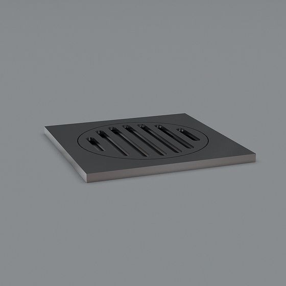 Realistic Square Drain 3D model for Urban Designs