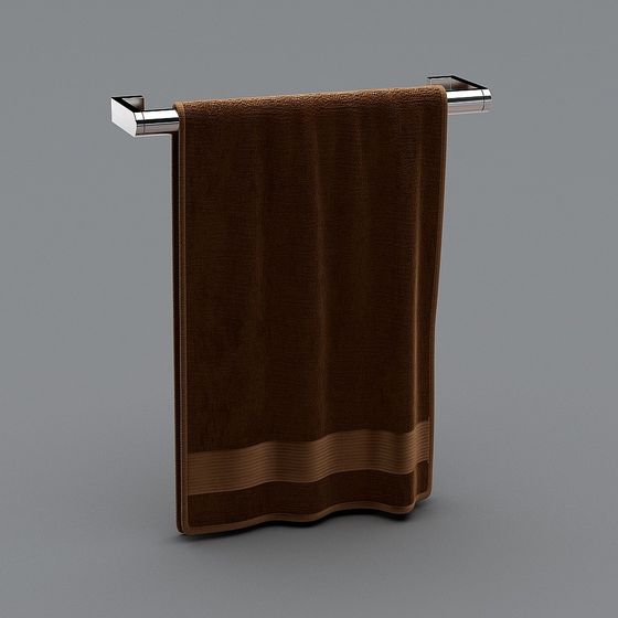 Modern Black Towel Combination 3D Model