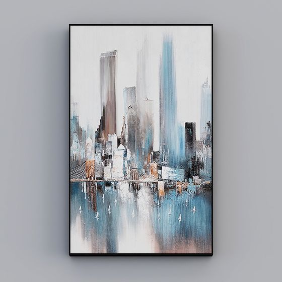 Abstract City 3D model for Modern Design