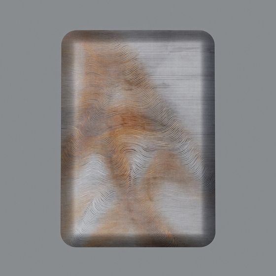 Metal Texture Rectangular Plate 3D model for Creative Projects