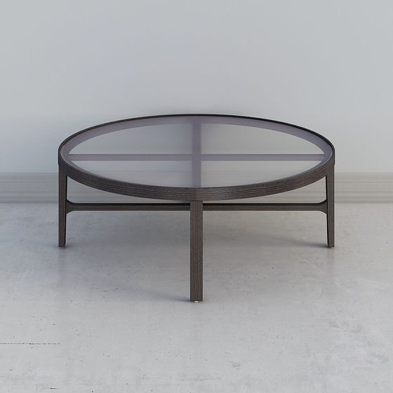 Elegant Low Poly Round Table 3D model for Modern Interiors