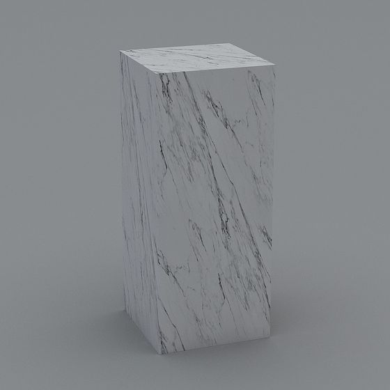 Stylish Low-Poly Marble Column 3D model for Modern Design