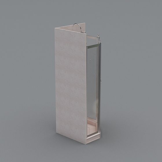 Elegant Low-Poly Shower 3D model for Modern Spaces