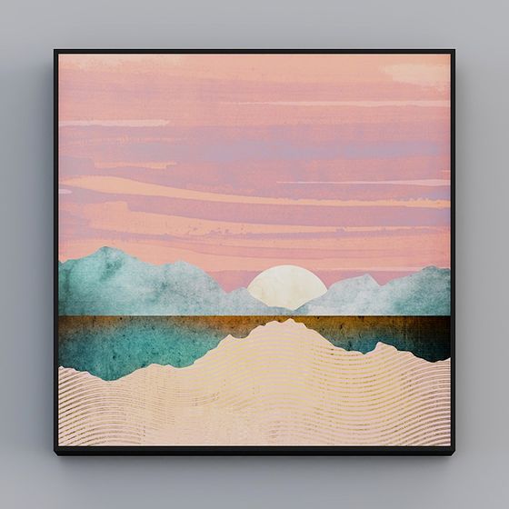 Dreamlike Low-Poly Nature Scene 3D model