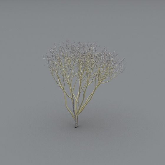 Low-Poly Winter Tree 3D Model – Seasonal Branches
