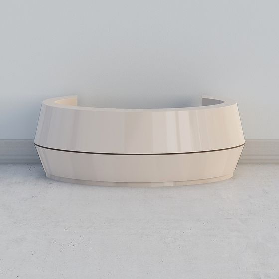 Arc Reception Desk 3D model for Modern Offices