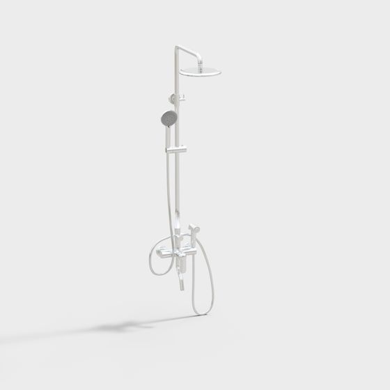 Minimalist Shower System 3D Model