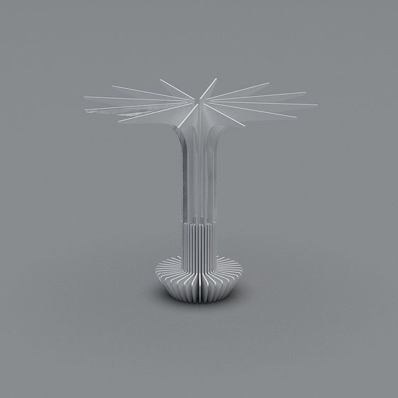 Light Tree Low-Poly Art Installation 3D Model