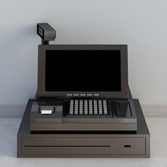 Retro Cash Register 3D model