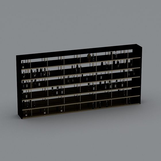 Elegant 3D Bar Rack Model for Modern Urban Spaces