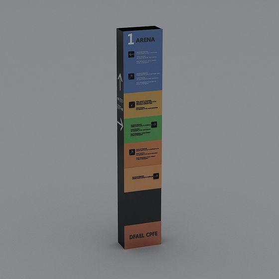 Arena Signage 3D Model for Creative Projects