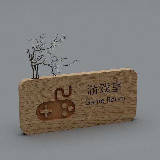 Game Room Sign 3D model