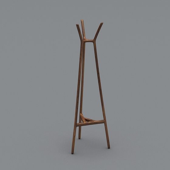 Stylish Low-Polygon Clothes Hanger 3D model