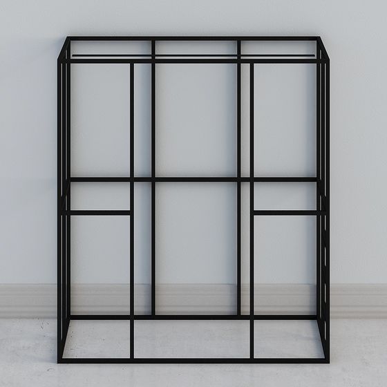 Industrial Style Display Rack 3D model