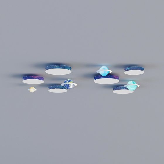 Celestial Ceiling Light Fixture 3D model