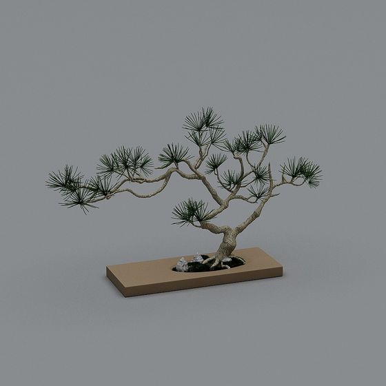 Miniature Pine Tree 3D Model – Low-Poly Natural Design