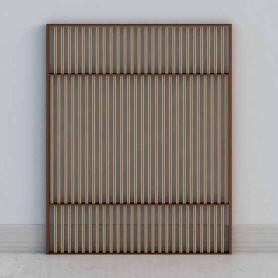 Striped Screen 3D model for Modern Design