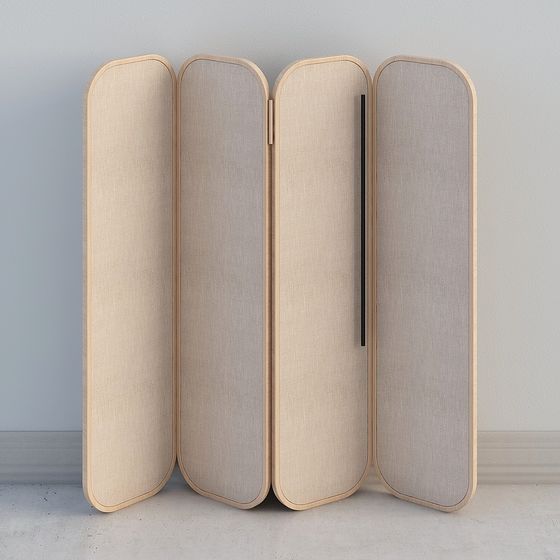 Elegant Low-Poly Room Divider 3D model