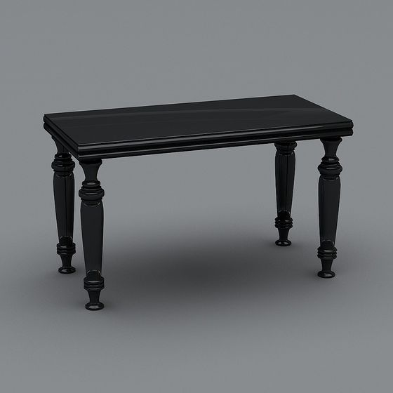 Black Gold Classical Table 3D model