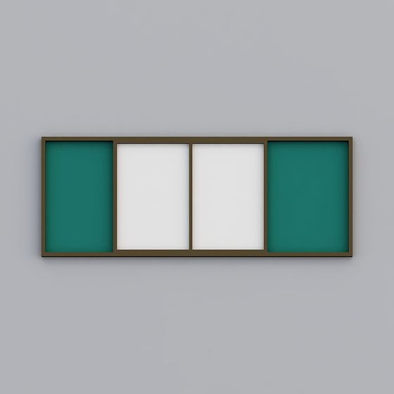 Minimalist Window Frame 3D Model – Low-Poly Metal Design