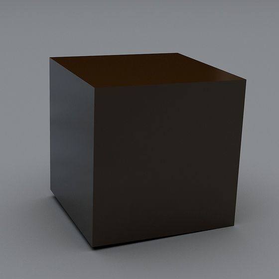 Minimalist Low-Poly Cube 3D Model