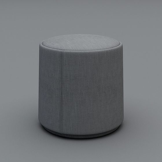 Stylish Cylinder Stool 3D model for Modern Interiors
