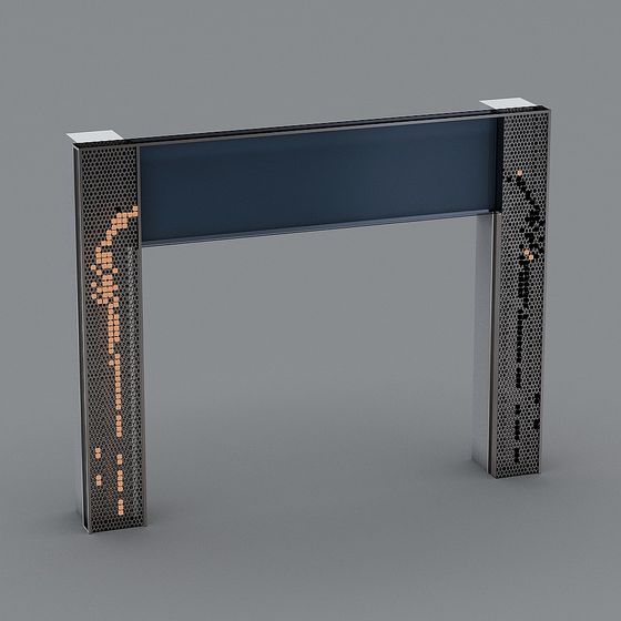 Futuristic Gate 3D model