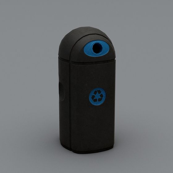 Stylish Recycling Bin 3D model for Urban and Natural Settings